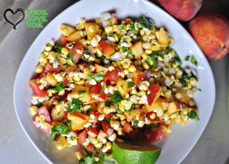 Sweet Peach Corn Salad with Honey Lime Vinaigrette | Indianapolis Food ...
