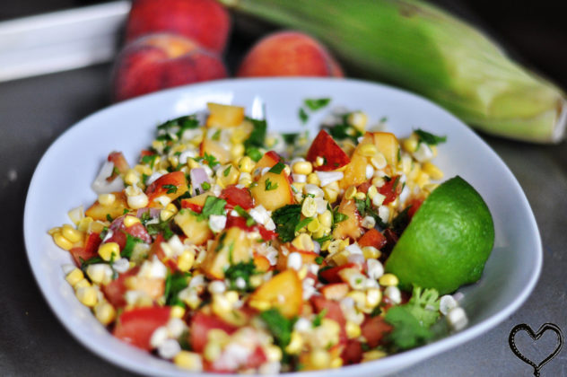 Sweet Peach Corn Salad with Honey Lime Vinaigrette | Indianapolis Food ...